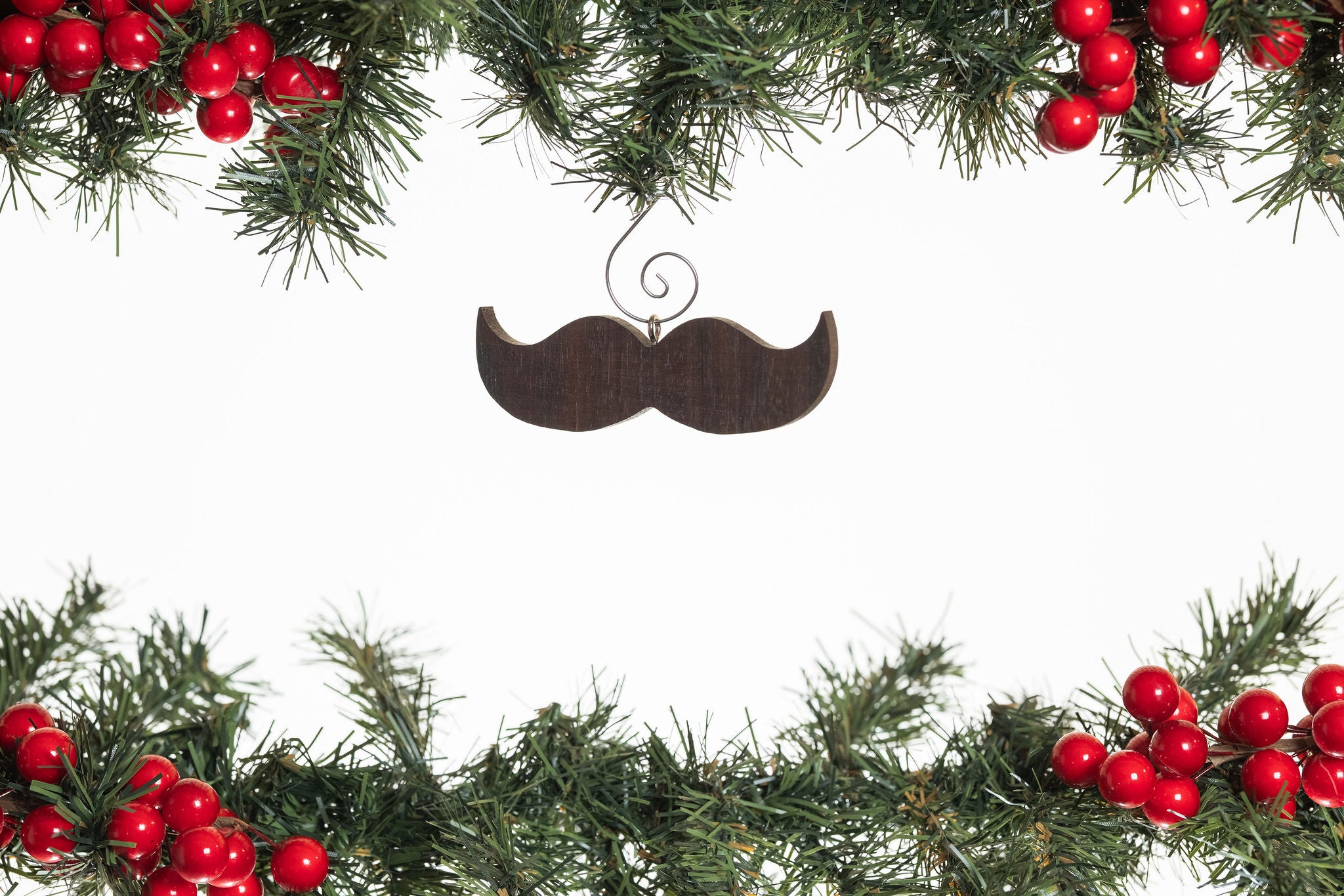 Moustache Wooden Ornament – Woodswoman Woodworking